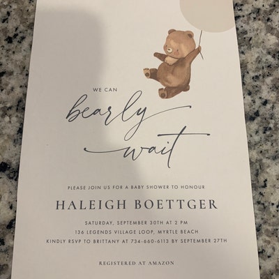 REMI Teddy Bear Water Bottle Label, Baby Bear Water Bottle Label ...