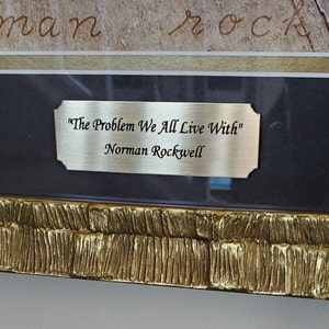 Custom Engraved Solid Brass Plate Picture Frame Art Label Name - Etsy