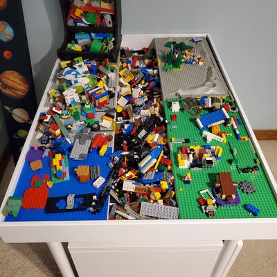 Large Building Bricks Table, Kids Building Blocks Table , Kids Table ...