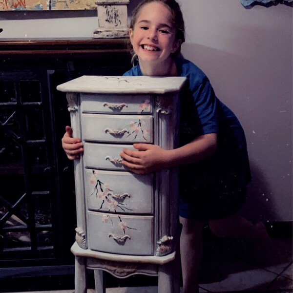 NOT 4 SALE Antique Night Stand, Beach Lovers Furniture, Blue Green End ...