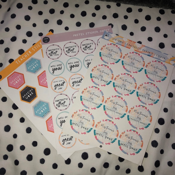 Teacher Reward Stickers. Well Done Sticker. Teacher Stationery.teacher ...