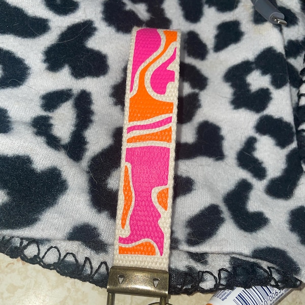 Swirl Spiral Custom Keychain Wristlet / Key Fob Keychain Lanyard Strap ...