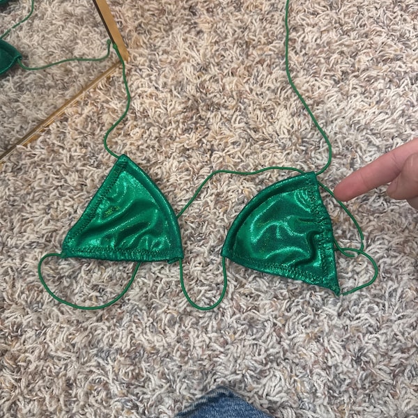 Micro Slingshot Bikini Adjustable Neon Lime Green Wet Look, Exotic ...