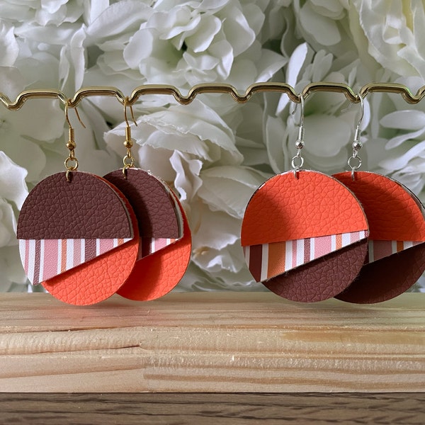 Round Stacked Earrings SVG, Circle Earring Template, Leather Earrings ...