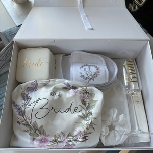 Ultimate Bridal Gift Box Set Extra Large, Personalised Bridal Robe ...