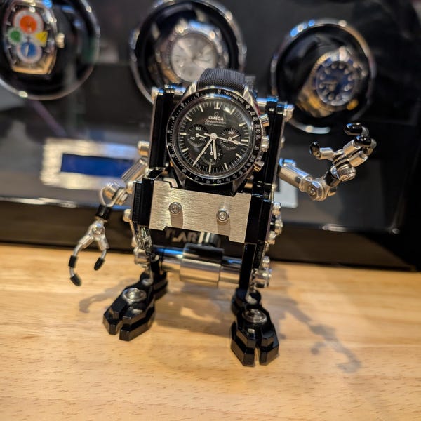 Handcrafted Robot Watch Stand Guardian - Unique Display for Watches ...
