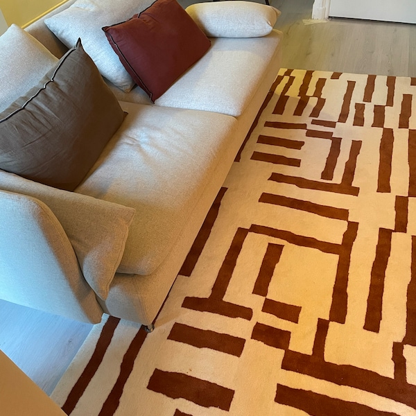 Modern Abstract Odd Shape Area Rug for Living Room , Bedroom ...