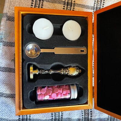 Personalized Logo Metal Handle Wax Seal Stamp Kit Custom Sealing Wax ...