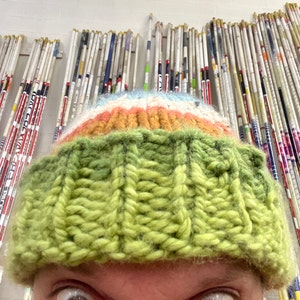 Custom Multi-colored Beanies Hand Knit Chunky Beanies Cozy ...