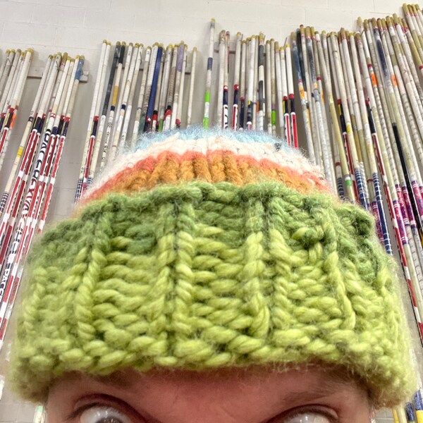 Custom Multi-colored Beanies | Hand Knit Chunky Beanies | Cozy ...