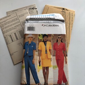 Lined Jacket Top Skirt and Pants Womens Misses Sewing Pattern Mccalls ...