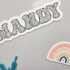 Custom Retro Name Sticker Custom Name Sticker Personalized Name Sticker ...