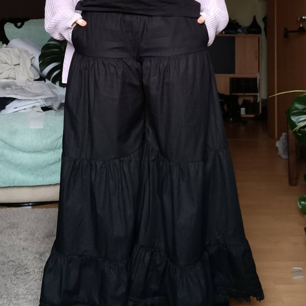 Boho Tiered Pants Sewing Pattern: Easy PDF (XS-XXXL) + Bonus Crop Top ...