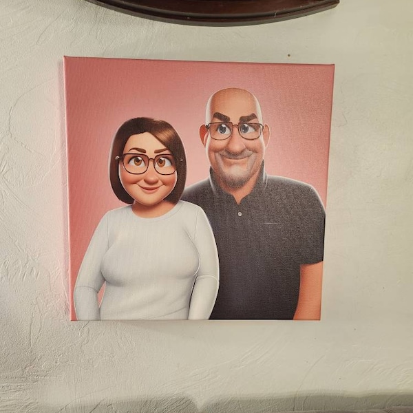Pixar Style Portrait From Photo, Digital or Printed Custom Portrait ...