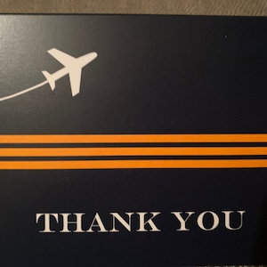 Airplane Thank You Cards Aviation Notecards Airplane Pilot Stationery ...