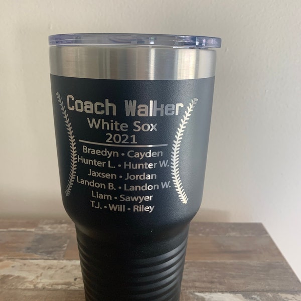 Engraved Coach Cup, Coach Tumbler, Coach Gift Idea, Tumbler With Lid ...