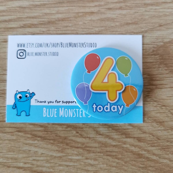 Birthday Age Button Badge – 11 Eleven - Etsy