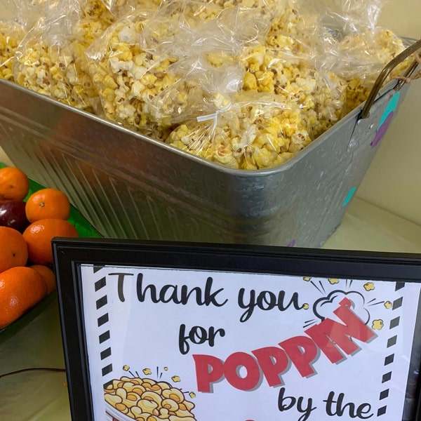 Thank You for Poppin by the Open House Realtor Tags, Realtor Popcorn ...