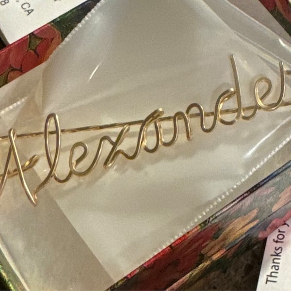 Wire Name Pin • Personalized Name Jewelry • Personalized Name Pin ...