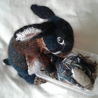 KNITTING PATTERN Black Otter Rex Rabbit - Etsy UK