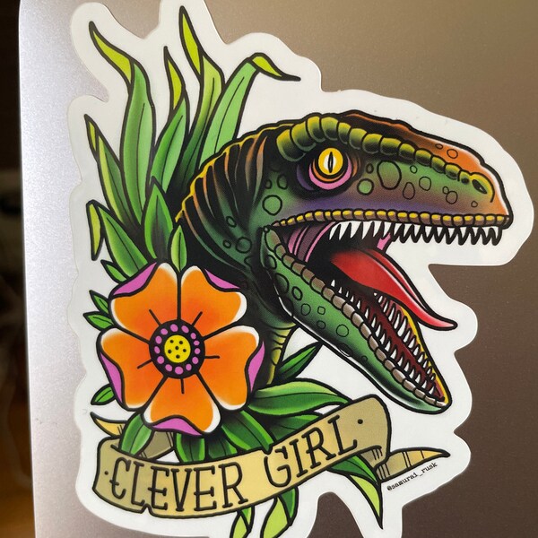 Clever Girl Sticker - Vinyl Sticker - Tattoo Flash - Etsy