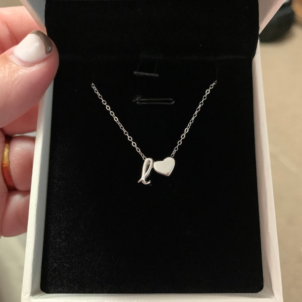 Cursive Initial Necklace, Gift for Her, Bridesmaids Personalized Gift ...