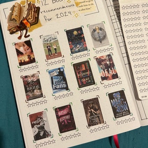 Reading Log Sticker 4.4w X 5.9h Title, Author, and Rating Columns 20 ...