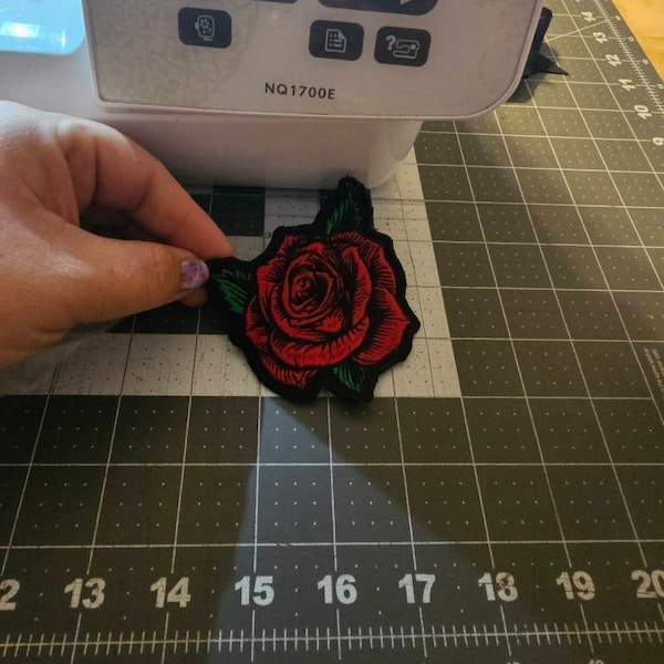 Red Rose Embroidery Design, Rose Patch, Tattoo Style, Instant Download ...