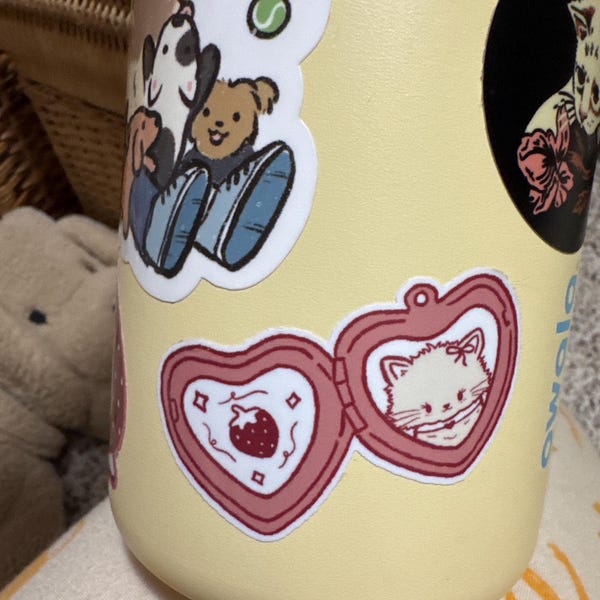 Strawberry Buddy Vinyl Sticker | Waterproof, Cute Stickers, Laptop ...