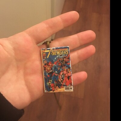 Avengers Comic Book Pendant Comic Book Pendant Comic Book Necklace ...
