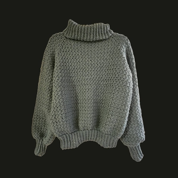 CROCHET PATTERN: the Millennial Jumper - Cowl Neck/ Turtle Neck Sweater ...