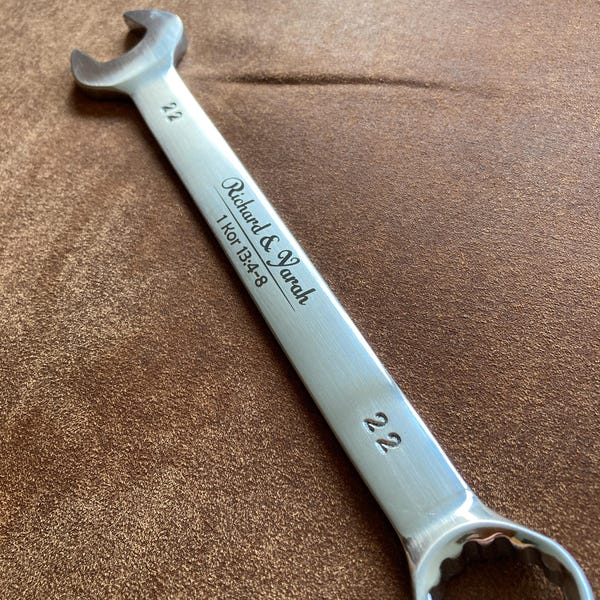 Engraved Wrench, Custom Engraved Text or Logo, Personalized Design ...