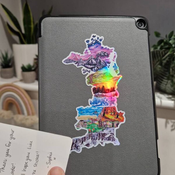 Prythian Map Sticker - Officially Licensed - ACOTAR Sticker ...