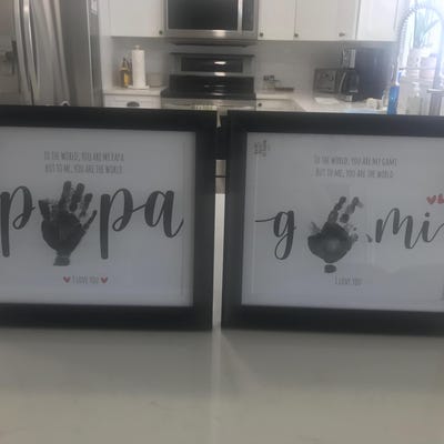 Grandpa Handprint Footprint Art Craft, Fathers Day Gift, Grandfather ...