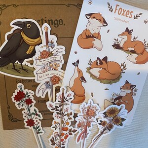 Cute Fox Stickers Stationery Stickers Animal Stickers Journal Stickers ...