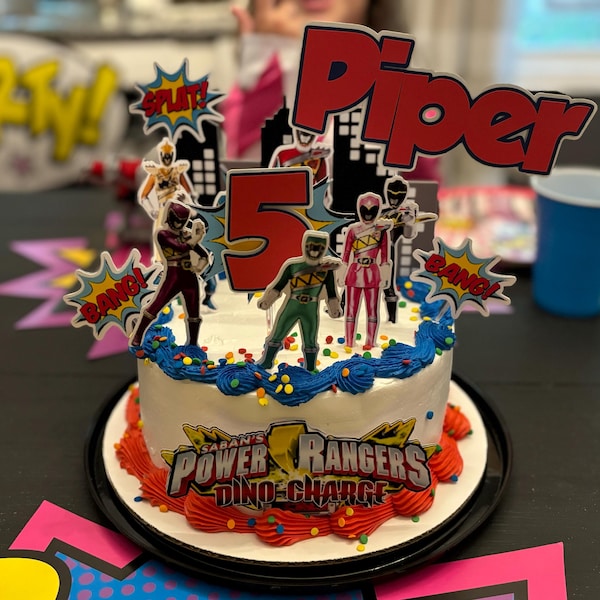 Power Rangers Cake Topper, Power Rangers Theme, Heroes Decor ...