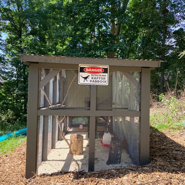Danger Raptor Paddock Aluminum Sign - Etsy