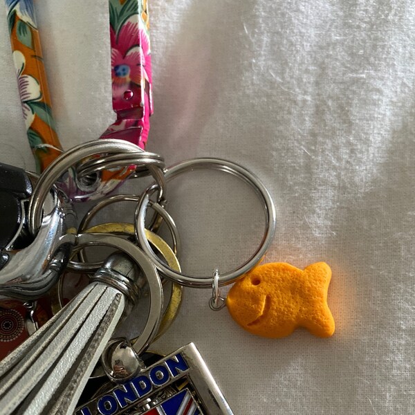 Goldfish Cracker Keychain,handmade Goldfish Accessories,goldfish ...