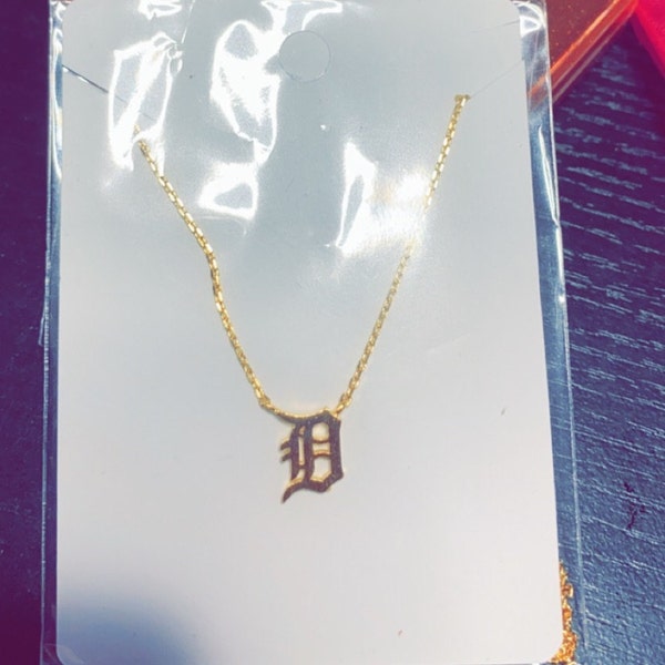 Detroit D Necklace | Old English D Necklace | Detroit Jewelry | Gold ...