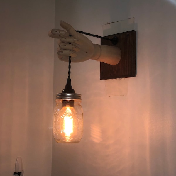 Mannequin Hand Wall Sconce: Steampunk Posable Light - Etsy