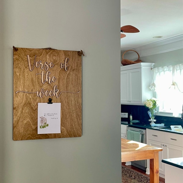 Wooden Verse of the Week Sign, Bible Memory Verse Sign, Bible Verse ...