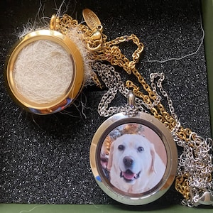 Pet Memorial Gift Custom Photo Memorial Locket Necklace Locket Necklace ...