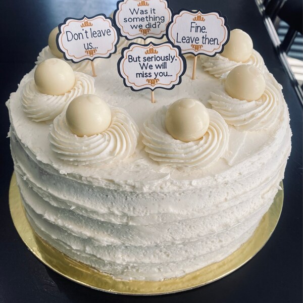 PRINTABLE PDF Cupcake Toppers || Set of 12 || Printable Farewell ...