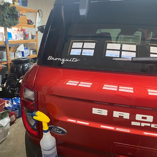 BRONQUITO Self Aware Ford Bronco Sport Vinyl Window Sticker for Rear ...