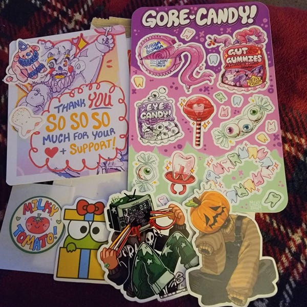 Gore Candy Waterproof Sticker Sheet! - Etsy