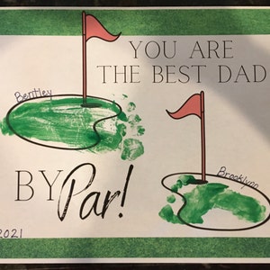 Best Dad by Par! Kids Footprint Father’s Day Gift! Kids Craft. DIY - Etsy