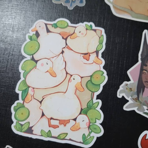Pile of Ducks Sticker | Duck Sticker | Durable Big Sticker | Laptop ...