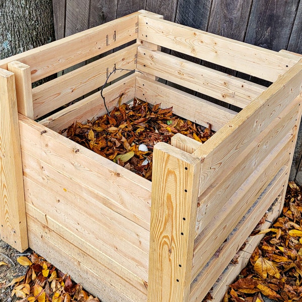 Plans Only - DIY Single & Double Compost Bin Plans With Adjustable ...