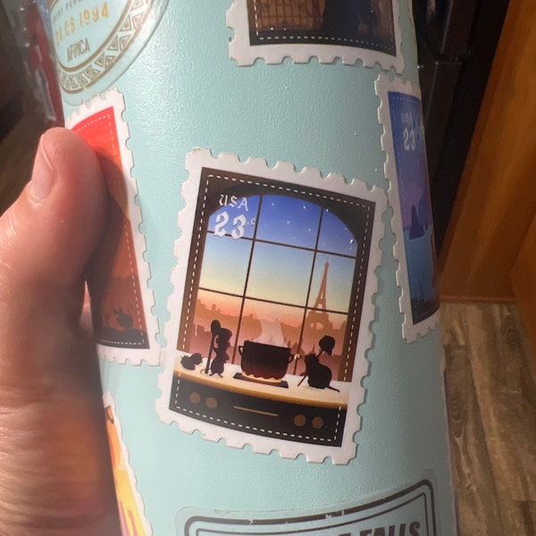 Remy & Emile Postage Stamp Sticker/ Ratatouille Little Chef Paris ...