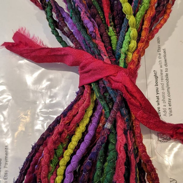 10 Yards, Zari Ribbon, Sari Silk Ribbon With Mesh Wrap, Unusual Ribbon ...